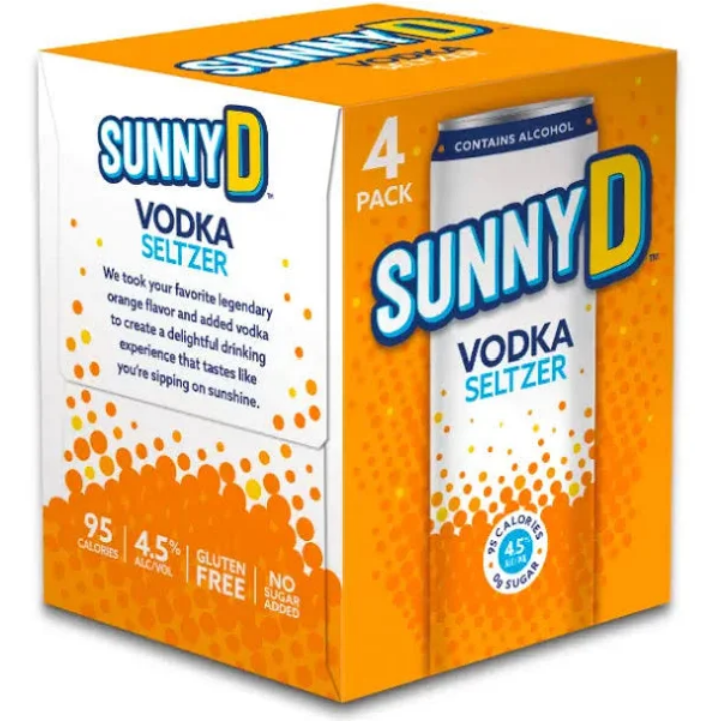 Shop Sunny D Vodka Seltzer 12 oz 4 pack Cans | The Liquor Bros