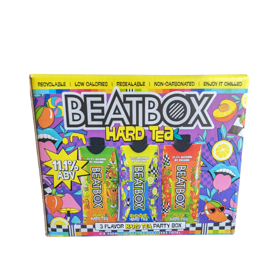BeatBox Hard Tea 3 Flavor Party Box 6 x 500ml | The Liquor Bros