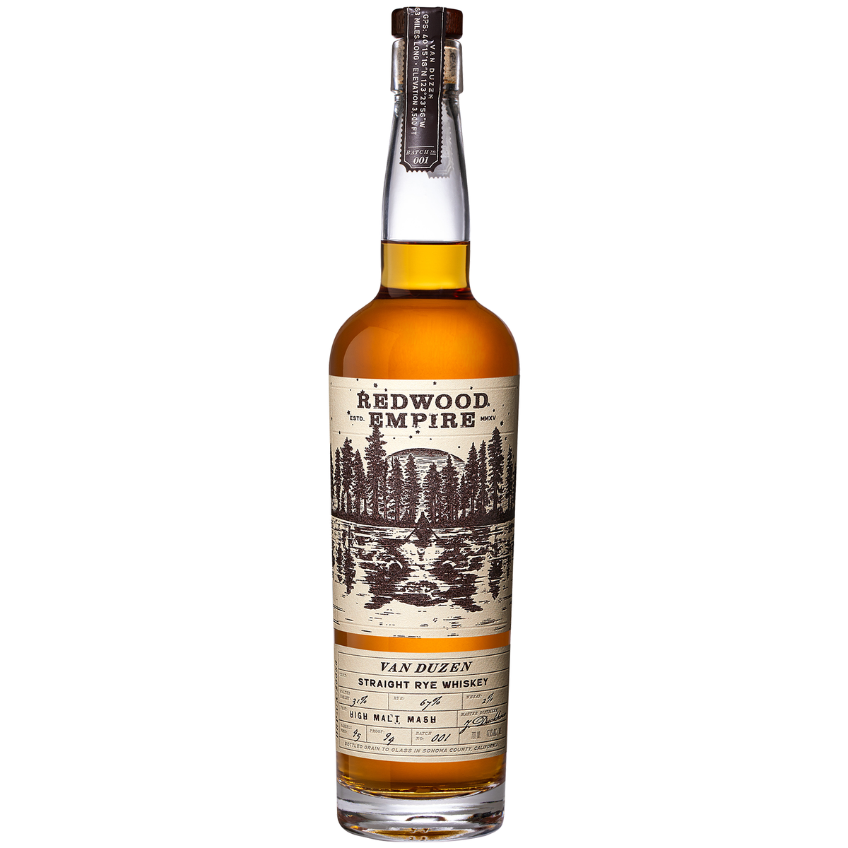 Buy Redwood Empire Van Duzen Straight Rye Whiskey Online – The Liquor Bros
