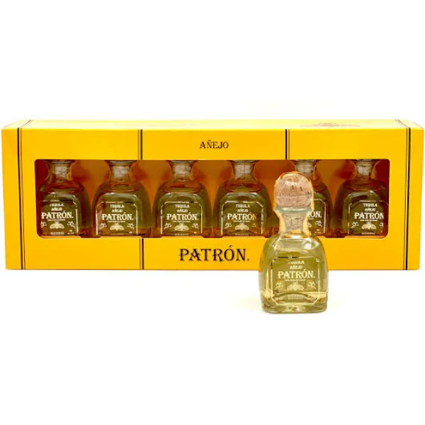Save on Patron Anejo Tequila 50ml 6 Pack | The Liquor Bros